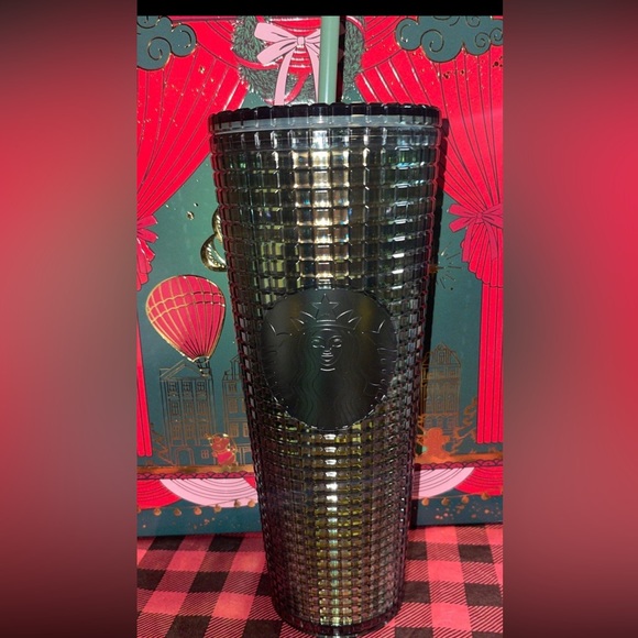 Starbucks | Accessories | Nwt Starbucks Fall 222 Green Rainforest Grid ...